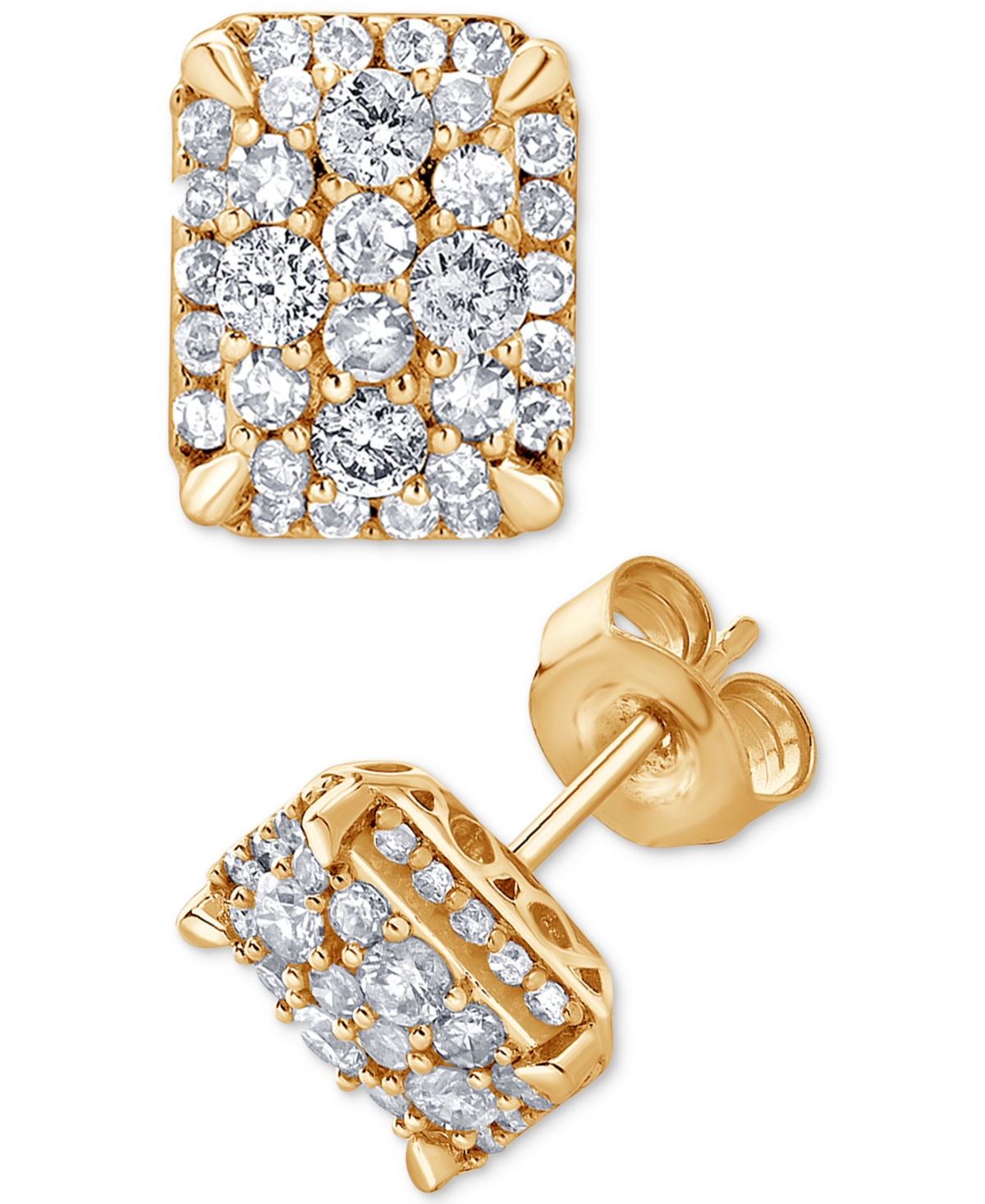 Click here for Diamond Cluster Stud Earrings (1/2 ct. t.w.) in 14... prices