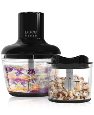 Tzumi Puree 8.5-Cup Food Processor with Stainless Steel Blades, Black ...