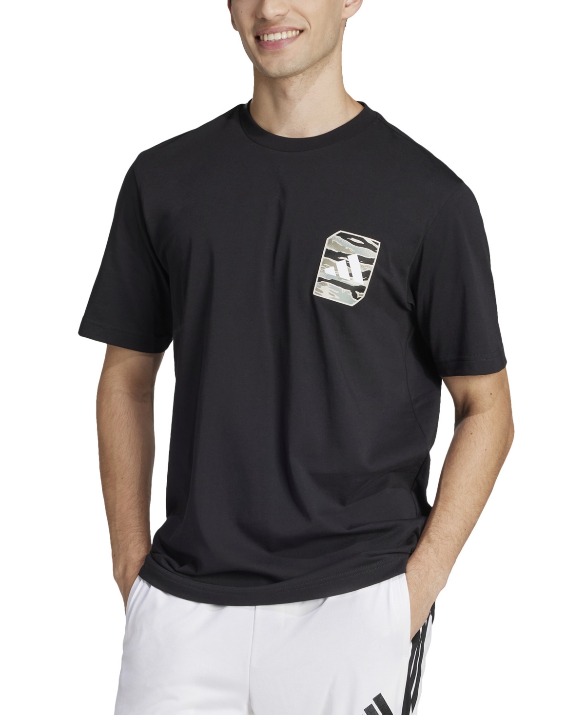 Click here for adidas Mens Regular-Fit Camo Logo Patch T-Shirt -... prices