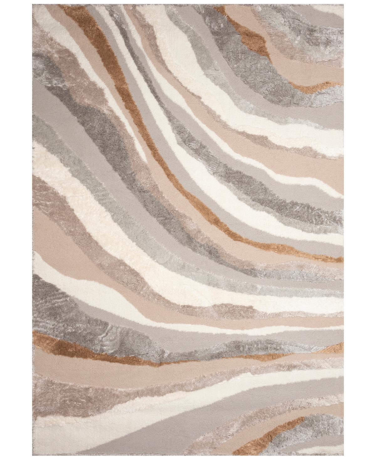 Click here for Liora Manne Fiord Wave 53x76 Area Rug - Brown  Gra... prices