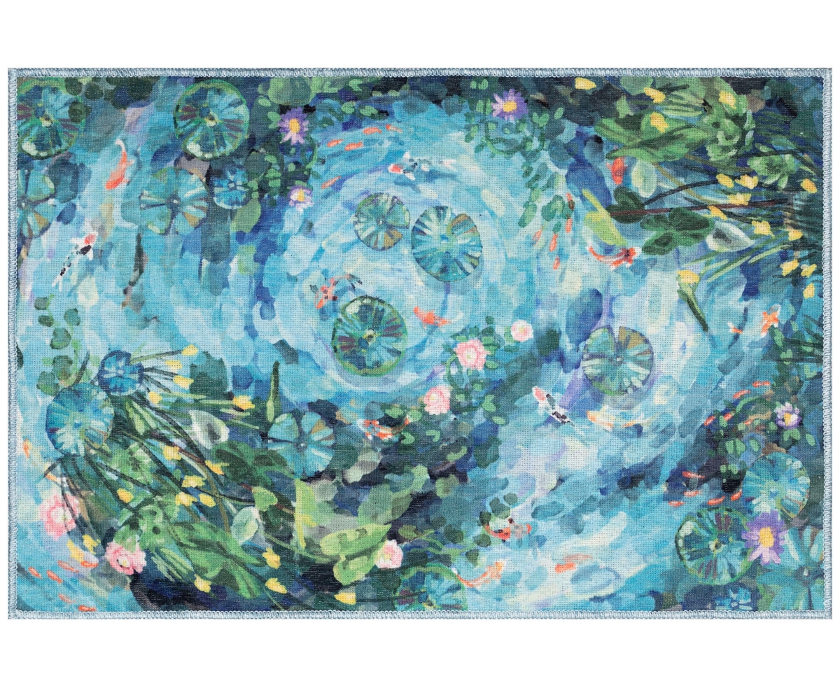 Liora Manne Impressions Peace Pond 111x211 Area Rug - Ocean