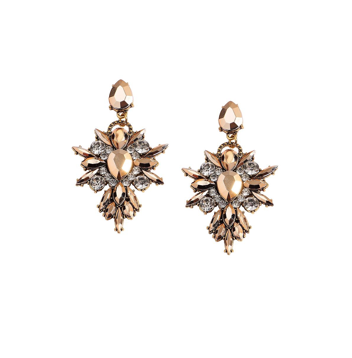Click here for Crystal Drop Earrings - Gold prices