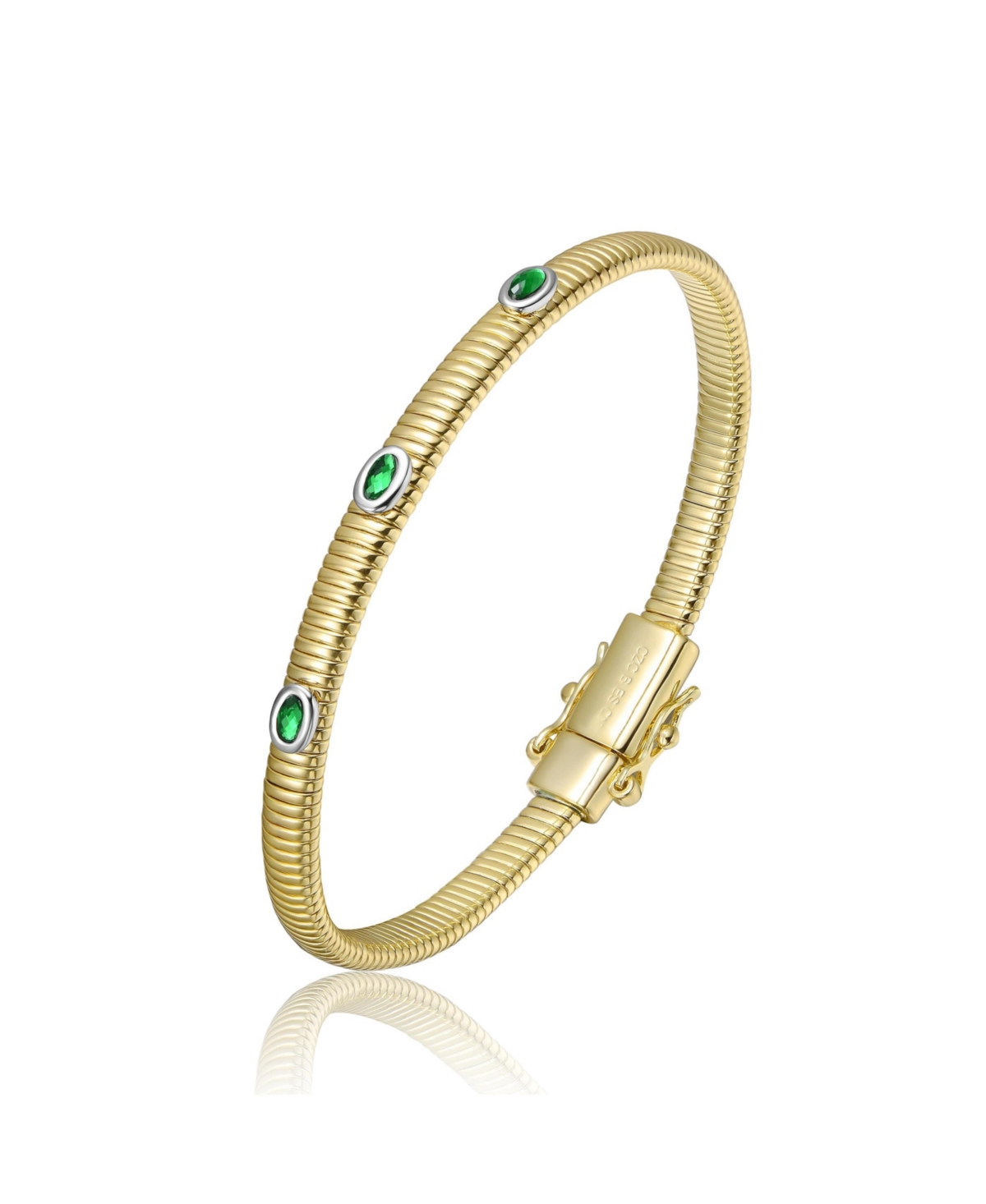 Click here for 14K Gold Plated with Clear  Green  Red  or Blue Cu... prices