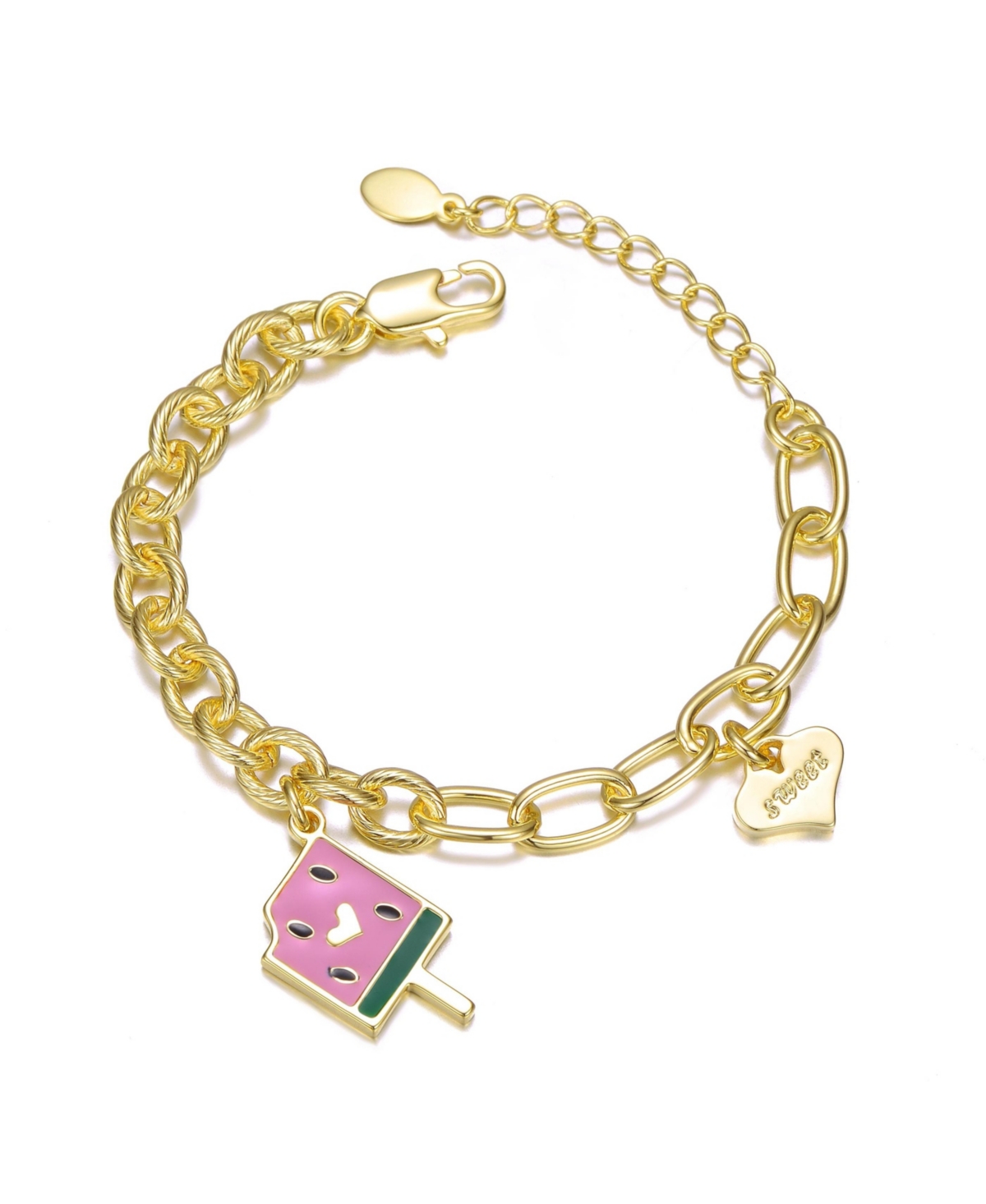 Click here for GiGiGirl 14K Gold Plated Charm Bracelet - Sweet He... prices