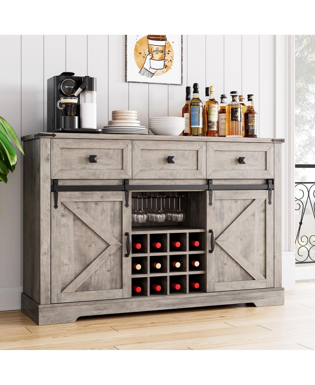 Click here for gaomon Buffet Cabinet with Storage  54 Farmhouse C... prices