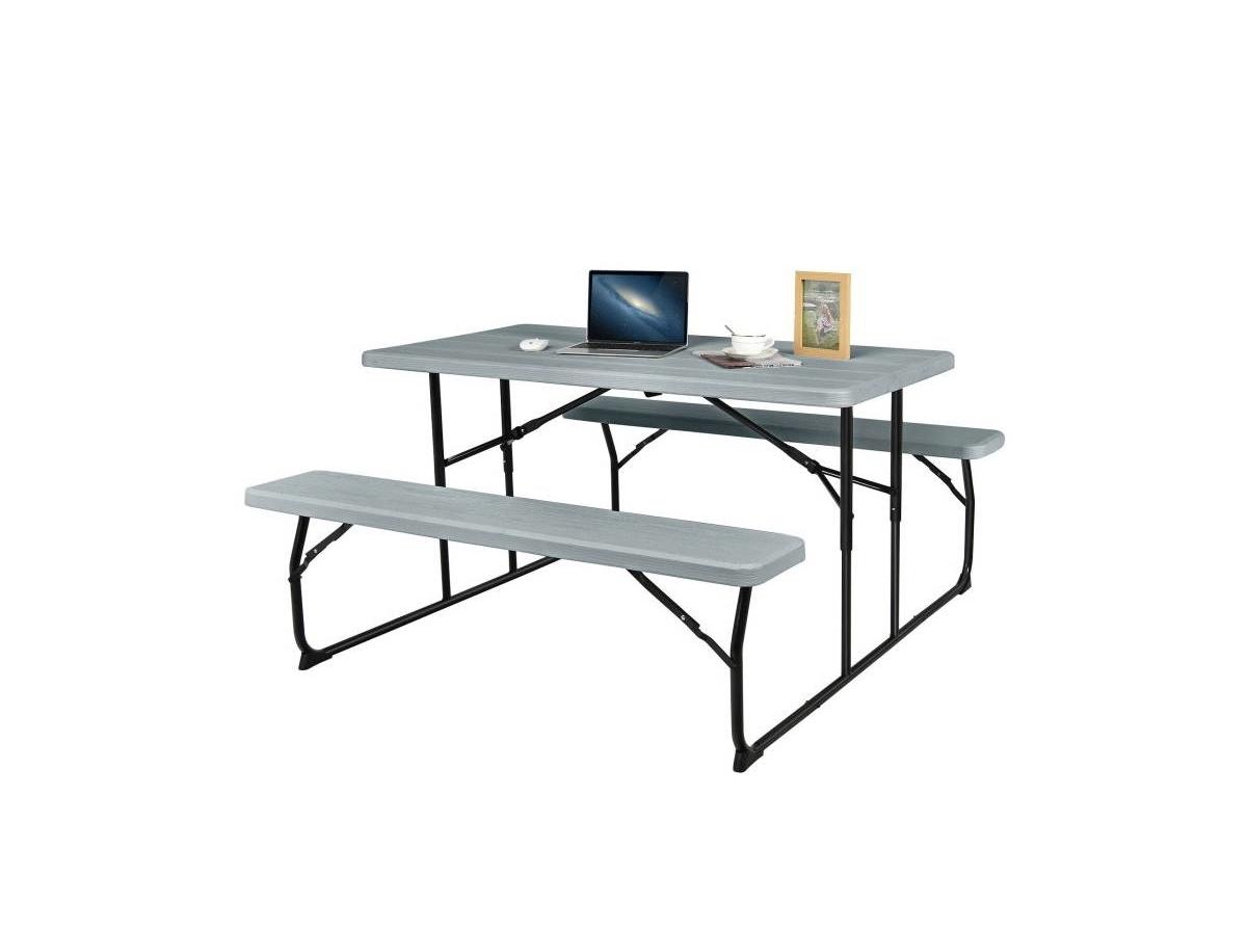 Click here for Slickblue Folding Picnic Table with 2 Benches for... prices