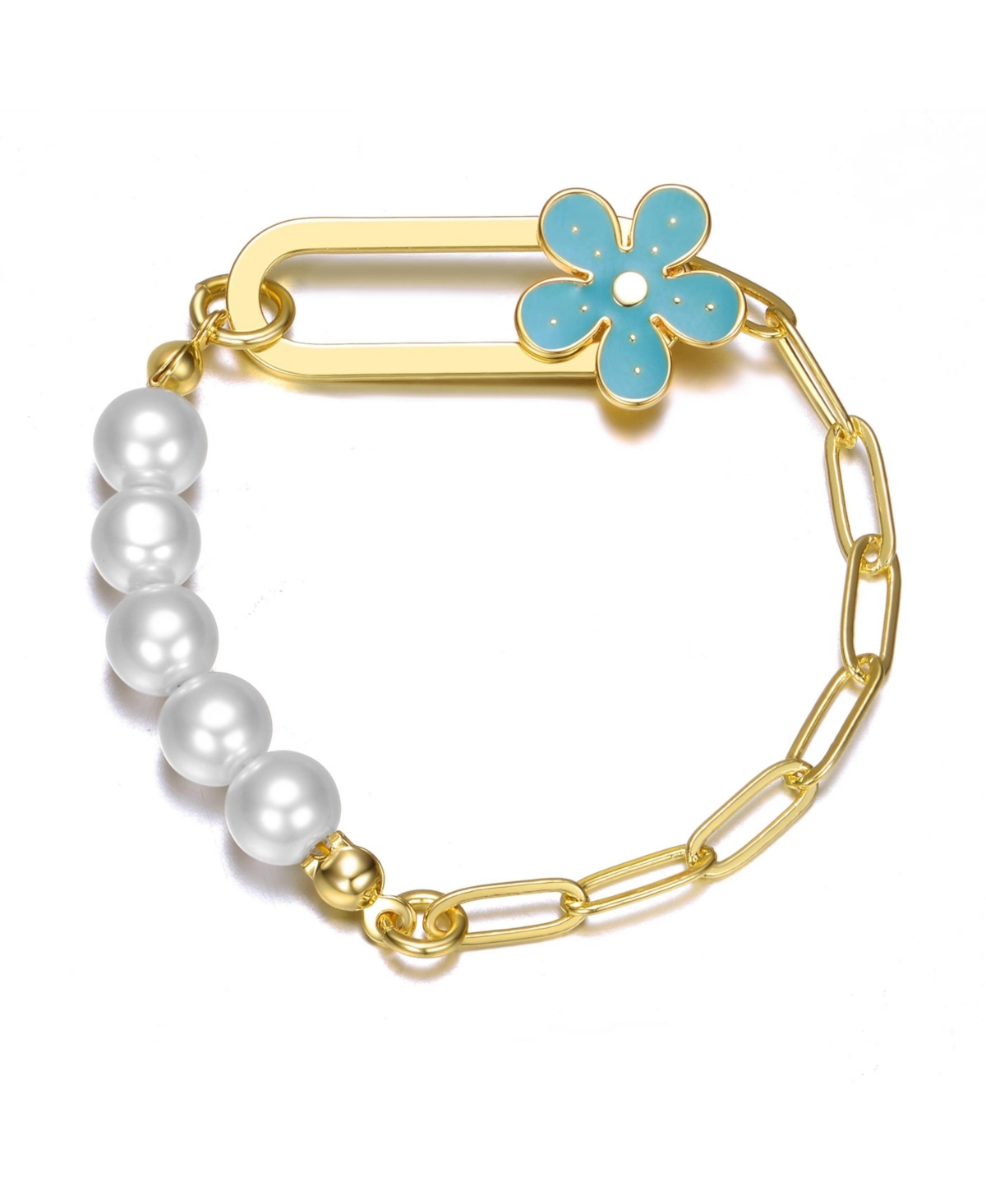 Click here for GiGiGirl 14K Gold Plated Bracelet with Pearls and... prices
