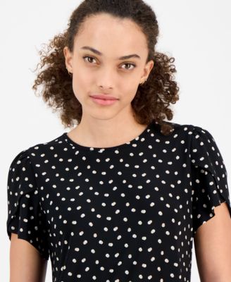 Black And White Polka Dot Tops - Macy's