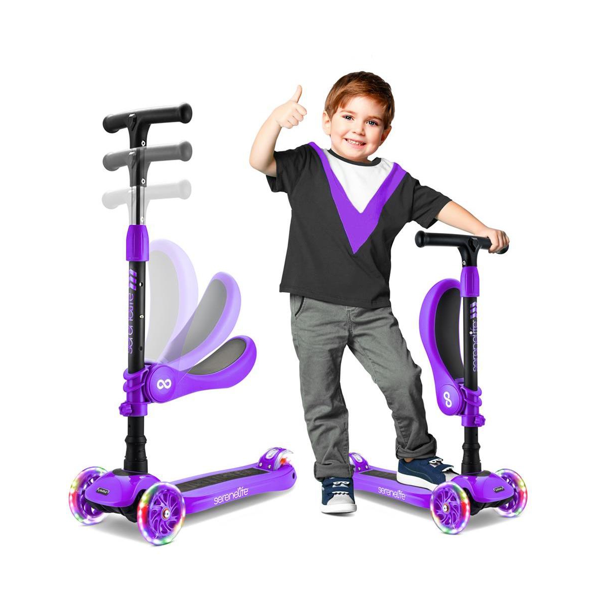 Click here for SereneLife Infinity 3-Wheel Kids Scooter With Led... prices
