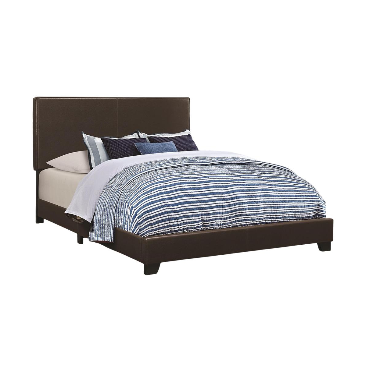 Click here for Leather Upholstered Twin Size Platform Bed with Mo... prices