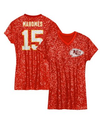Outerstuff Big Girls Patrick Mahomes Red Kansas City Chiefs Sequin ...