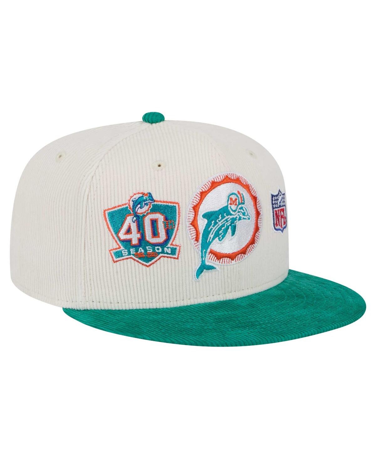 Click here for New Era Mens Cream/Aqua Miami Dolphins Throwback C... prices