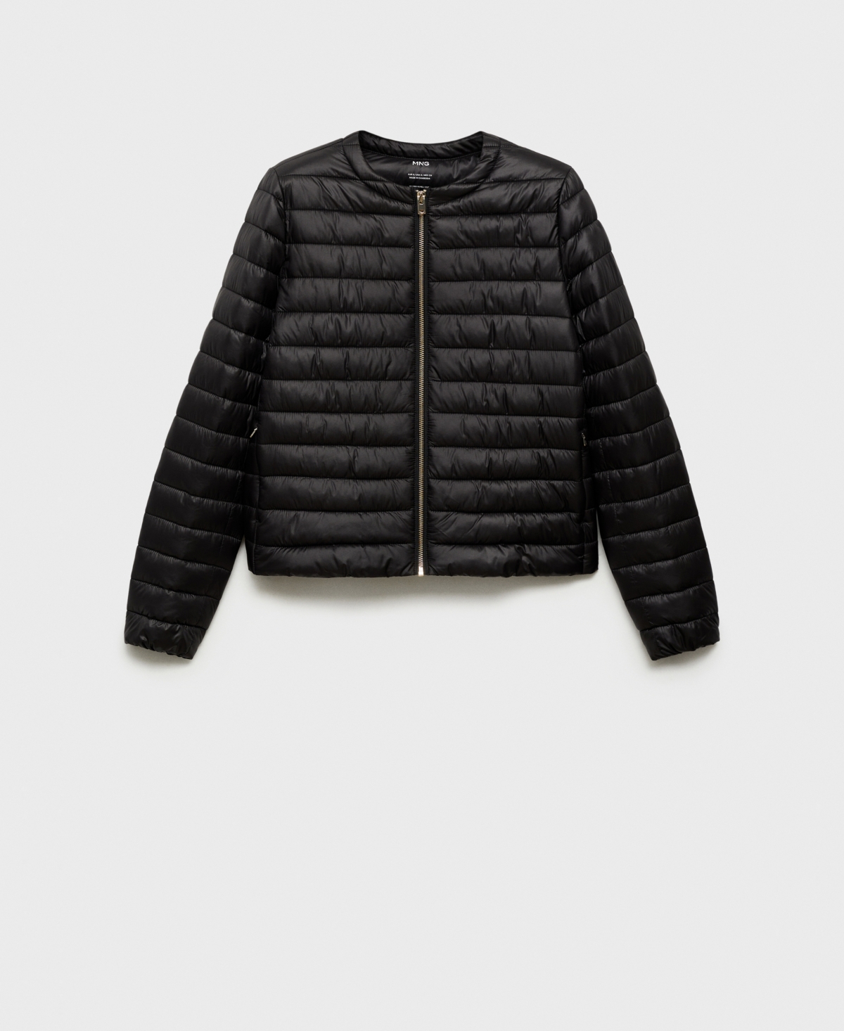 Click here for Mango Womens Pocket Quilted Jacket - Black prices