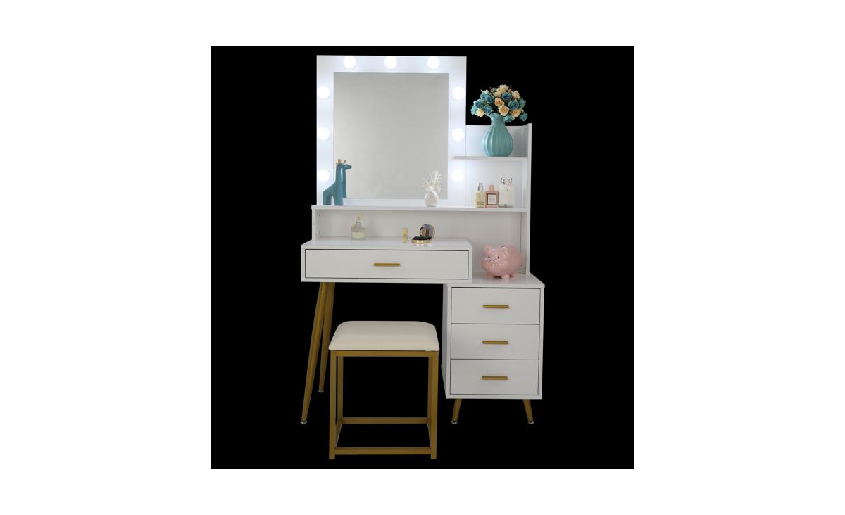 Click here for Slickblue Large Vanity Set with 9 Led Bulbs  Makeu... prices