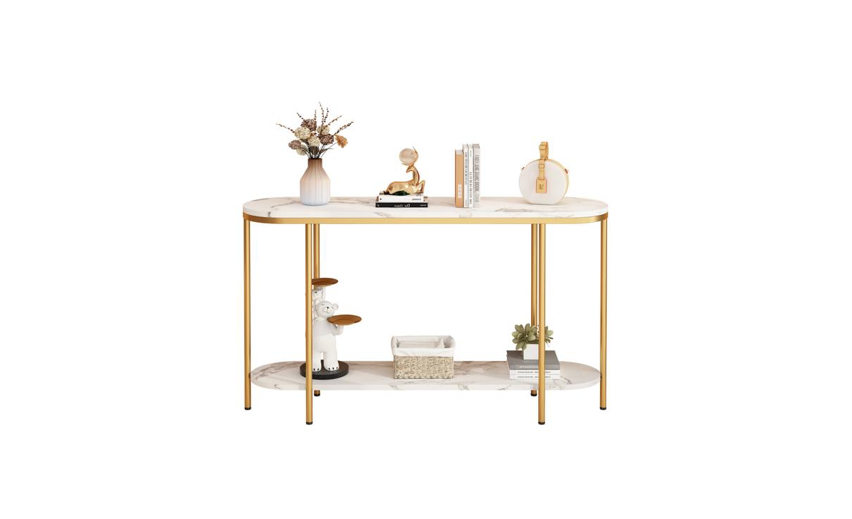 Click here for Slickblue Console Table 2-Tier Narrow Entryway Tab... prices