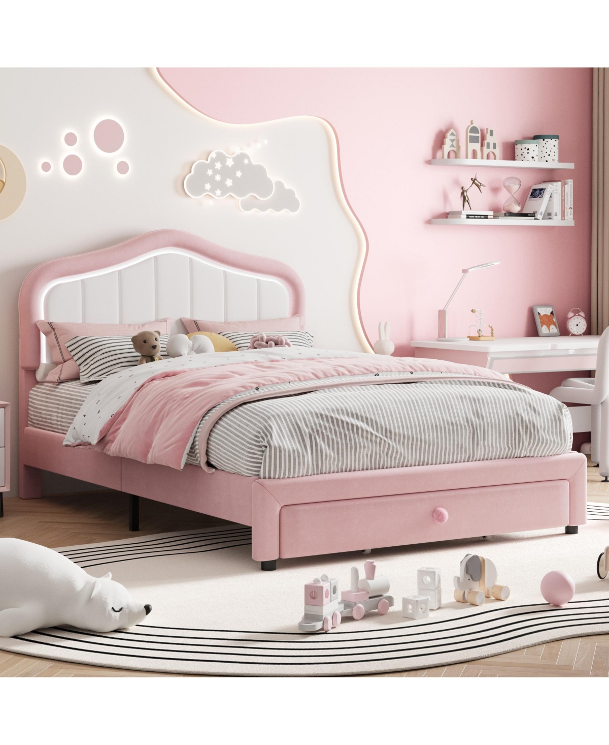 Click here for gaomon Twin Upholstered Bed Frame with Storage Dra... prices