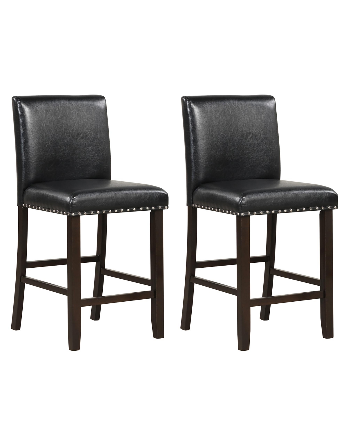 Click here for Gymax Set of 2 Bar Stools Pvc Leather Counter Heig... prices