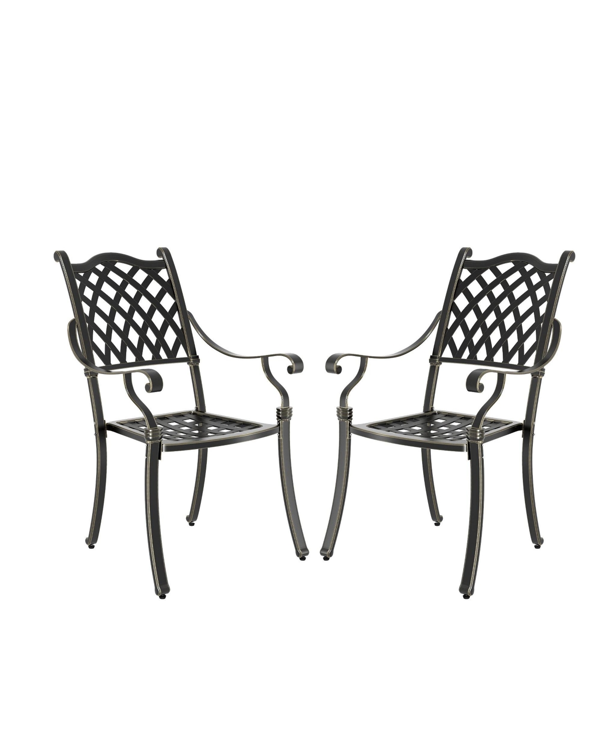 Click here for Patio Dining Chairs 2PCS Cast Aluminum Patio Furni... prices