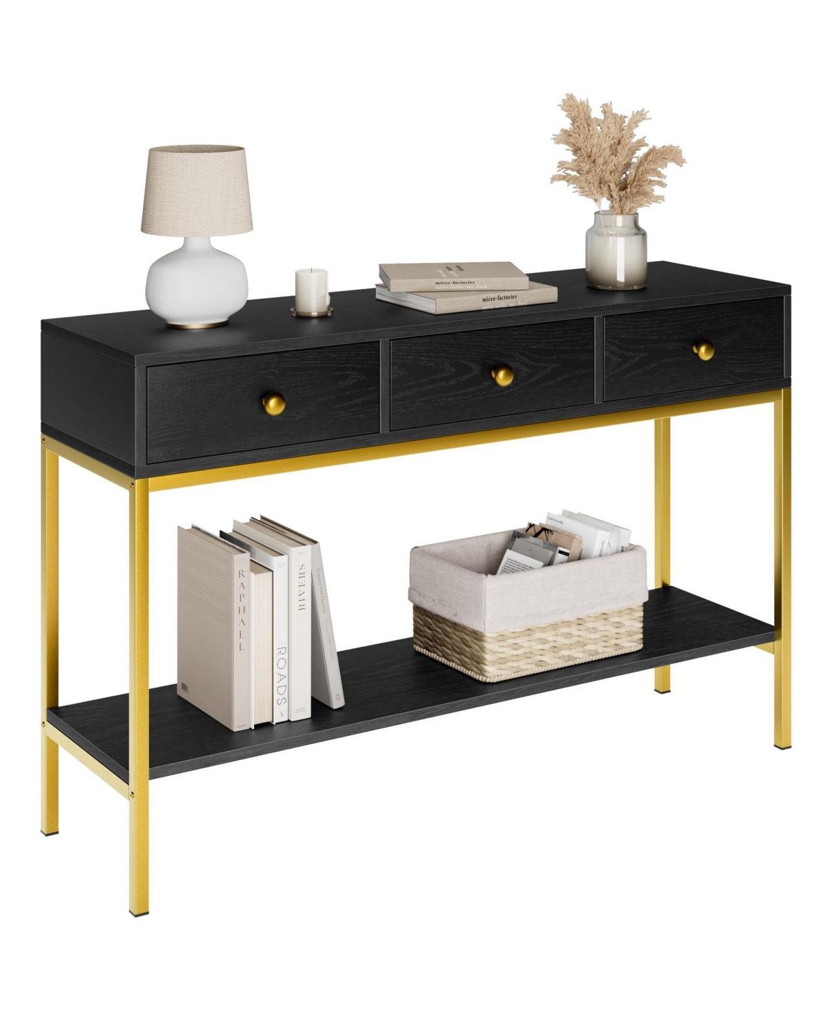 Click here for Elegant 3-Tier Console Table with 3 Drawers & 2 Op... prices