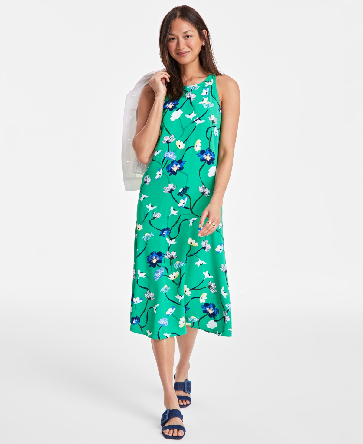 Click here for On 34th Womens Printed Sleeveless Slip Midi Dress... prices
