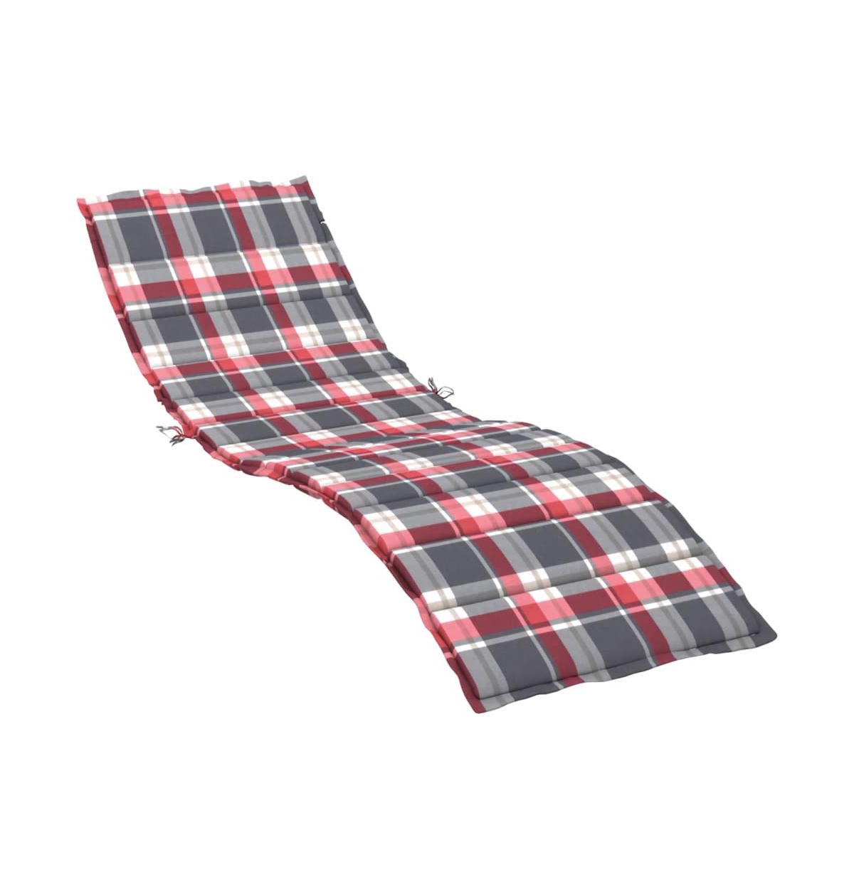 Click here for Sun Lounger Cushion Red Check Pattern 78.7x23.6x1.... prices