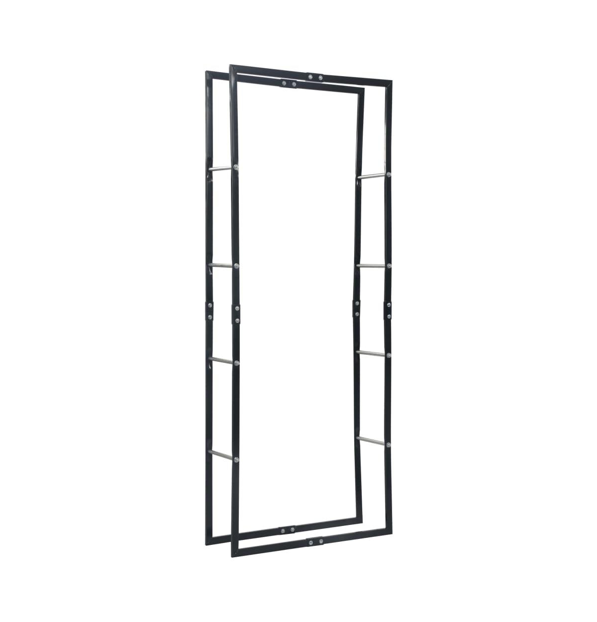 Click here for Firewood Rack Black 31.5x9.8x78.7 Steel - Black prices