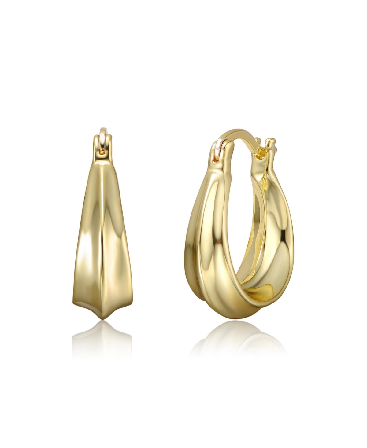 Click here for Rain Drop San Marco Cuff Earrings in White Gold Pl... prices