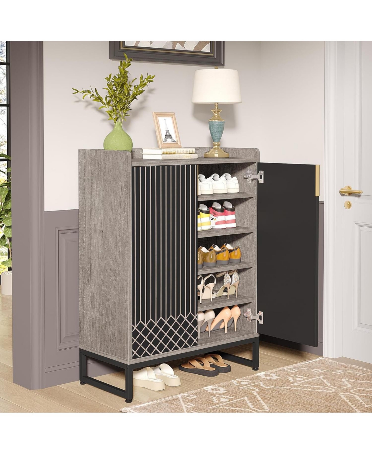 Click here for Tribesigns Shoe Cabinet with Doors  5 Tiers Shoe S... prices