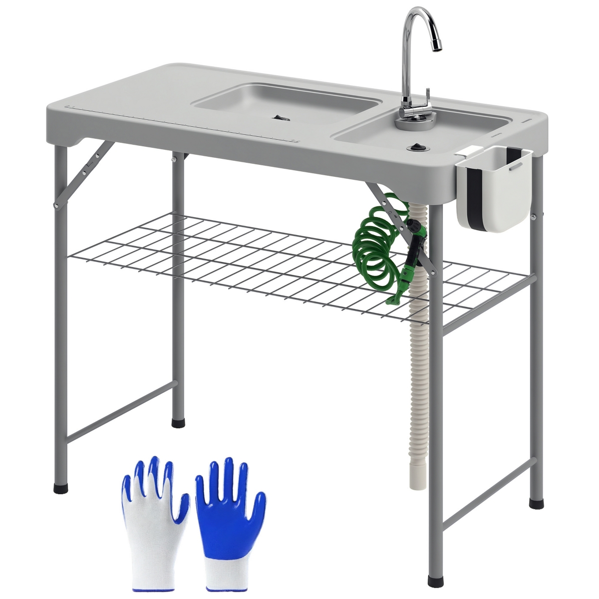 Click here for Outsunny Folding Fish Cleaning Table Camping Sink... prices