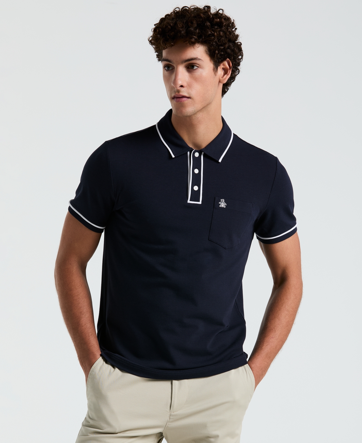 Click here for Original Penguin Mens Earl Pique Polo Shirt - Dark... prices