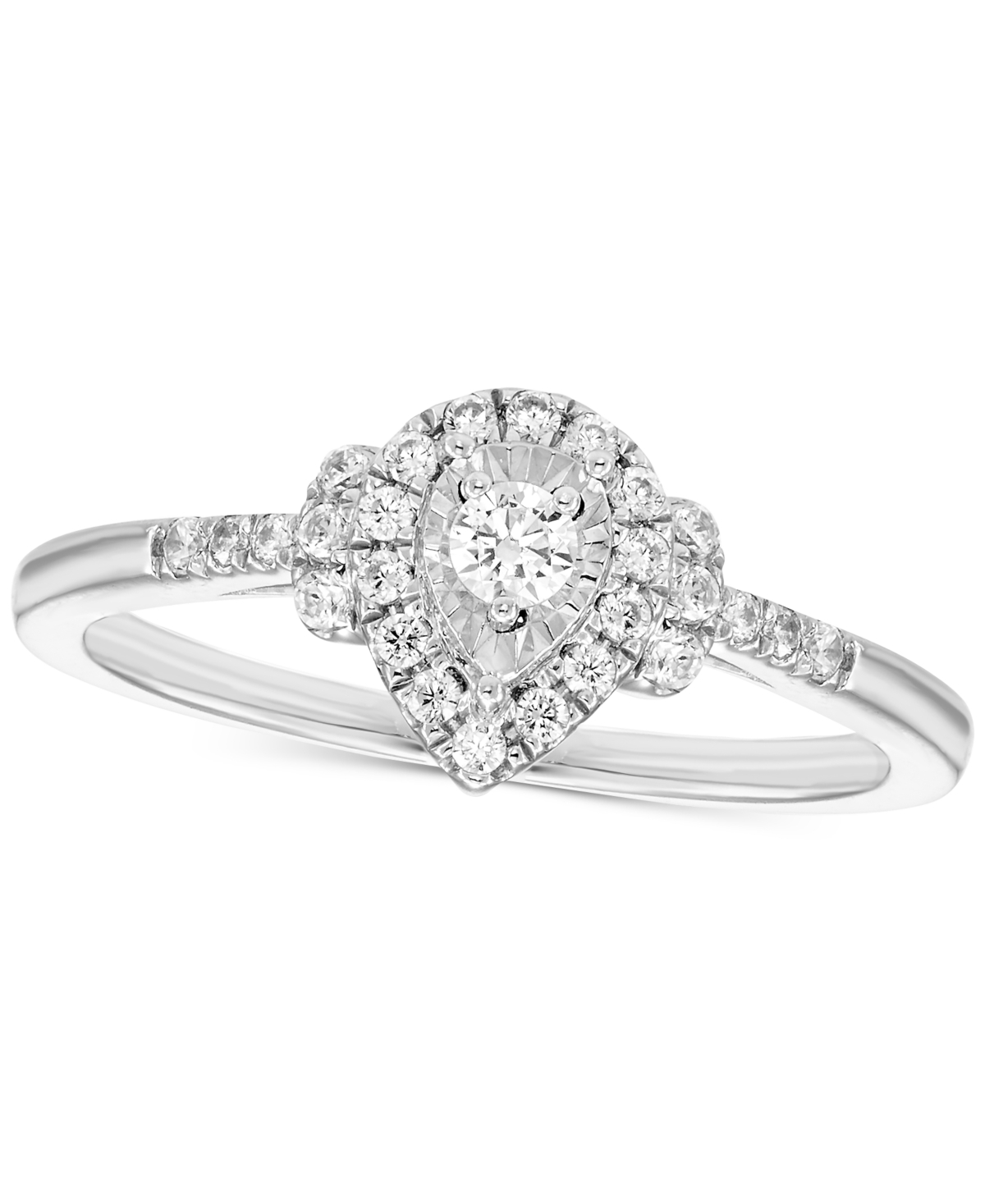 Click here for Diamond Pear-Shaped Halo Engagement Ring (1/4 ct.... prices