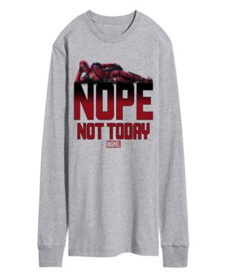 AIRWAVES Men's Deadpool Nope Not Today Long Sleeve T-Shirt - Macy's