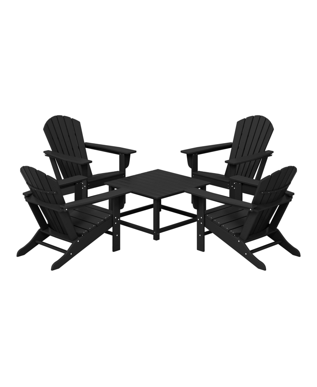 Click here for 5-Piece Outdoor Patio Hdpe Adirondack Chair With S... prices