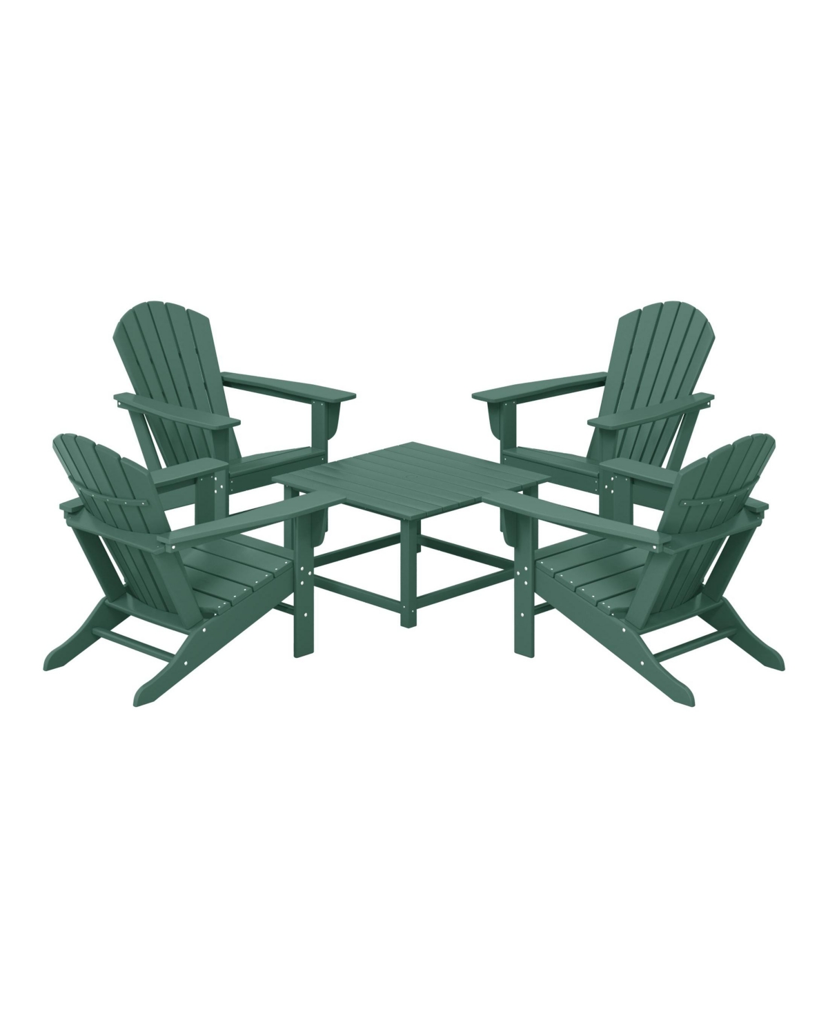 Click here for 5-Piece Outdoor Patio Hdpe Adirondack Chair With S... prices
