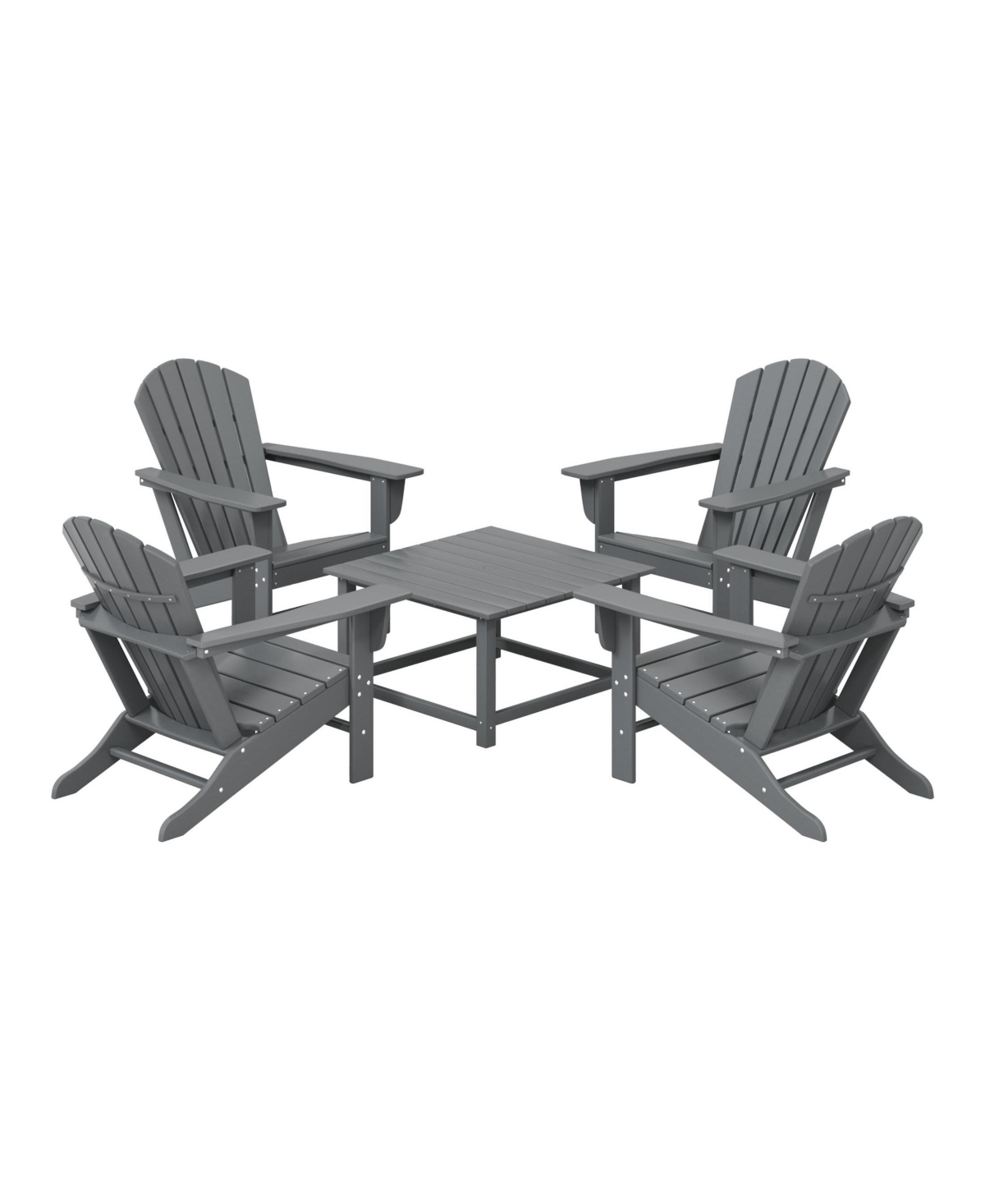 Click here for 5-Piece Outdoor Patio Hdpe Adirondack Chair With S... prices