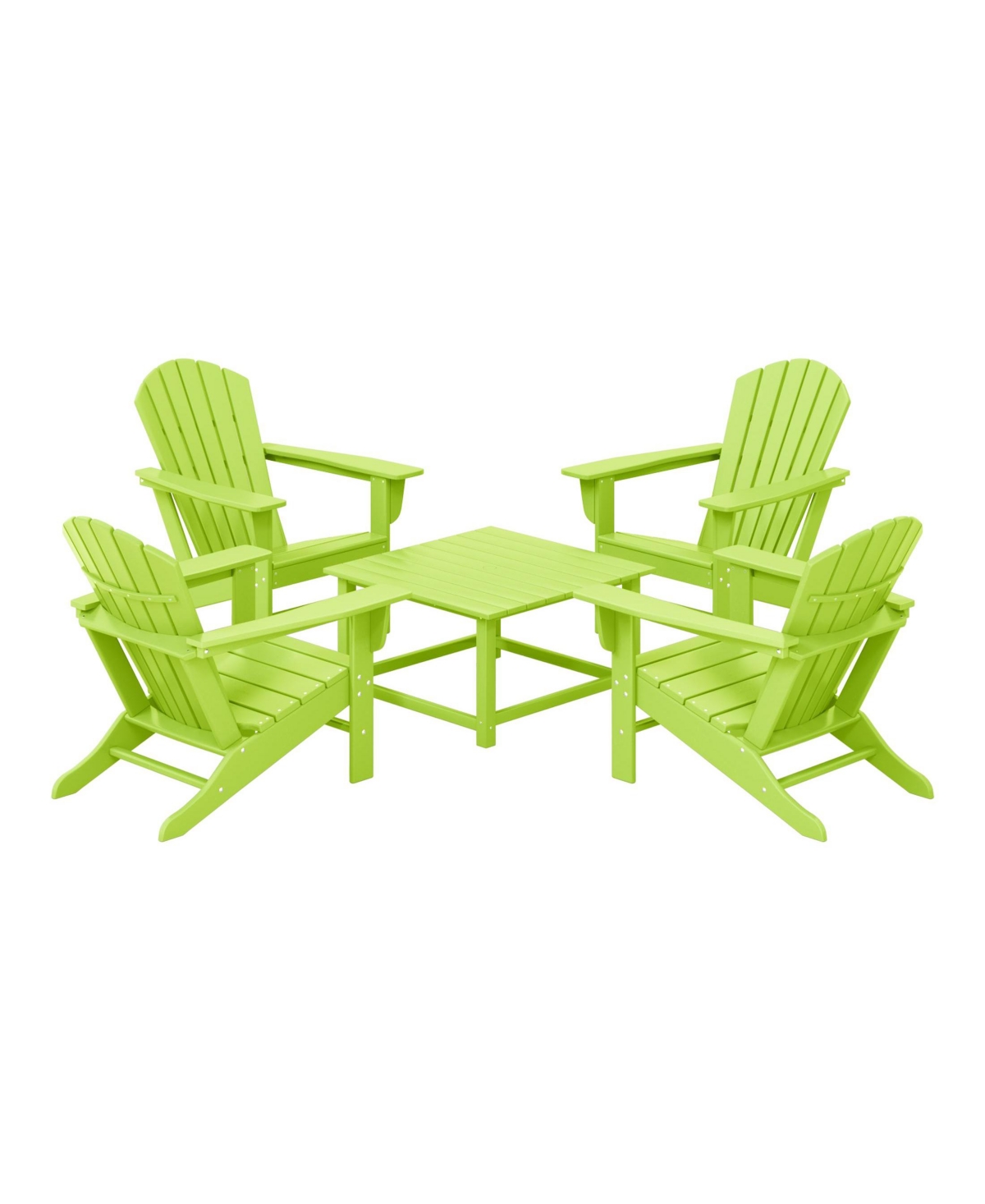 Click here for 5-Piece Outdoor Patio Hdpe Adirondack Chair With S... prices