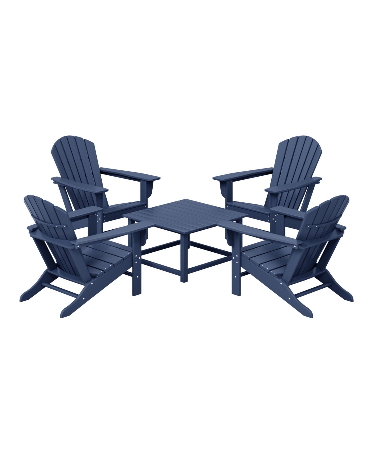 Click here for 5-Piece Outdoor Patio Hdpe Adirondack Chair With S... prices