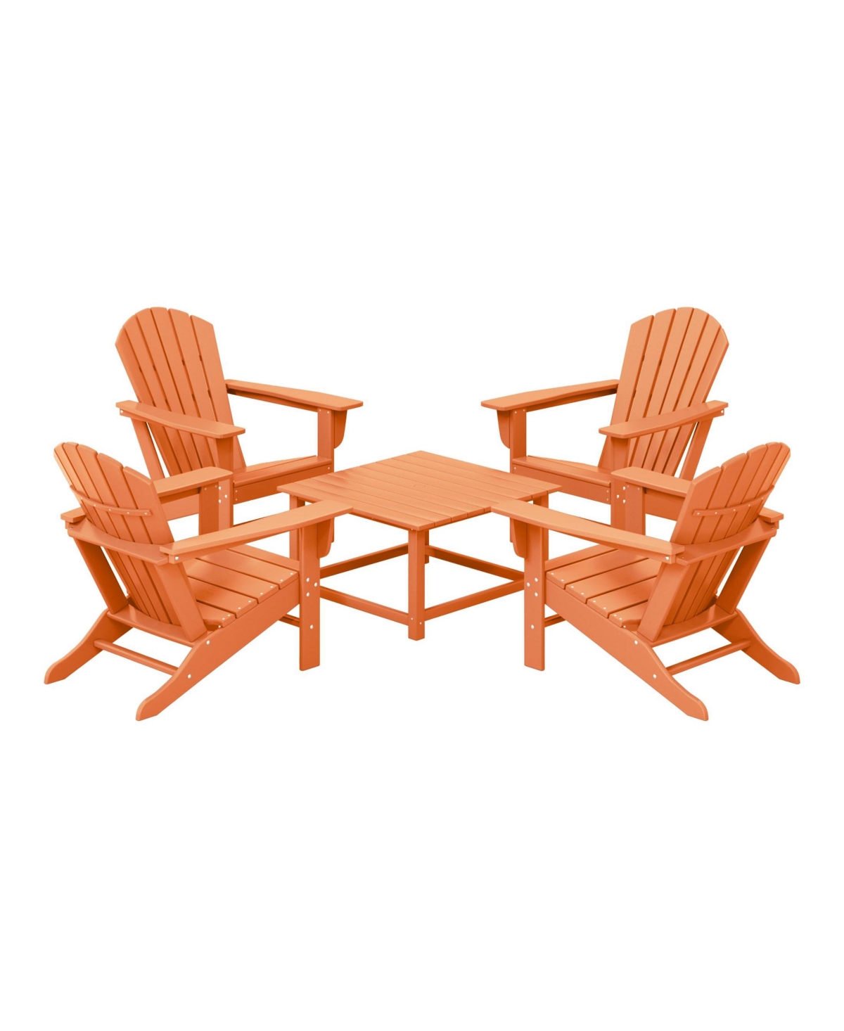 Click here for 5-Piece Outdoor Patio Hdpe Adirondack Chair With S... prices