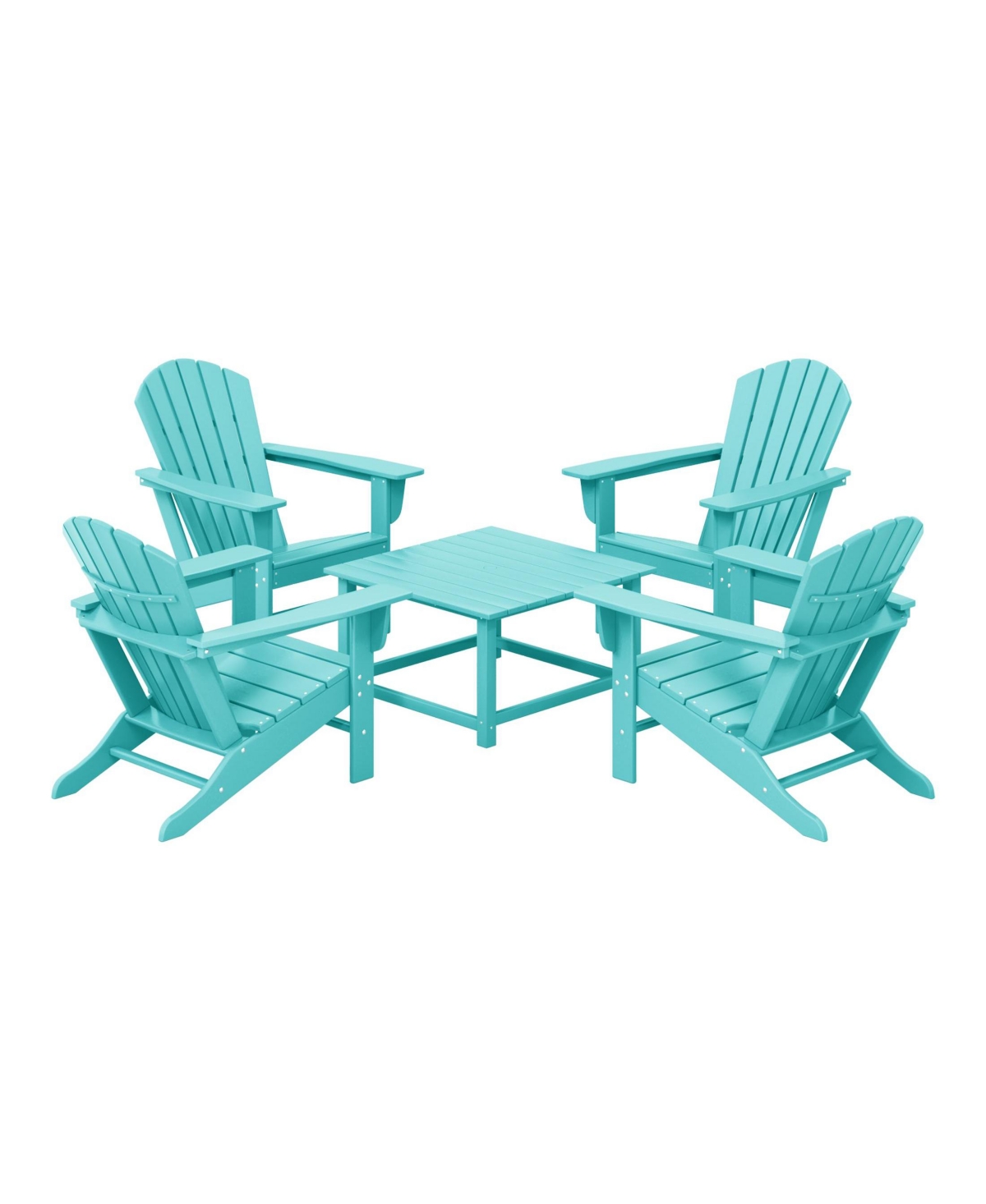 Click here for 5-Piece Outdoor Patio Hdpe Adirondack Chair With S... prices