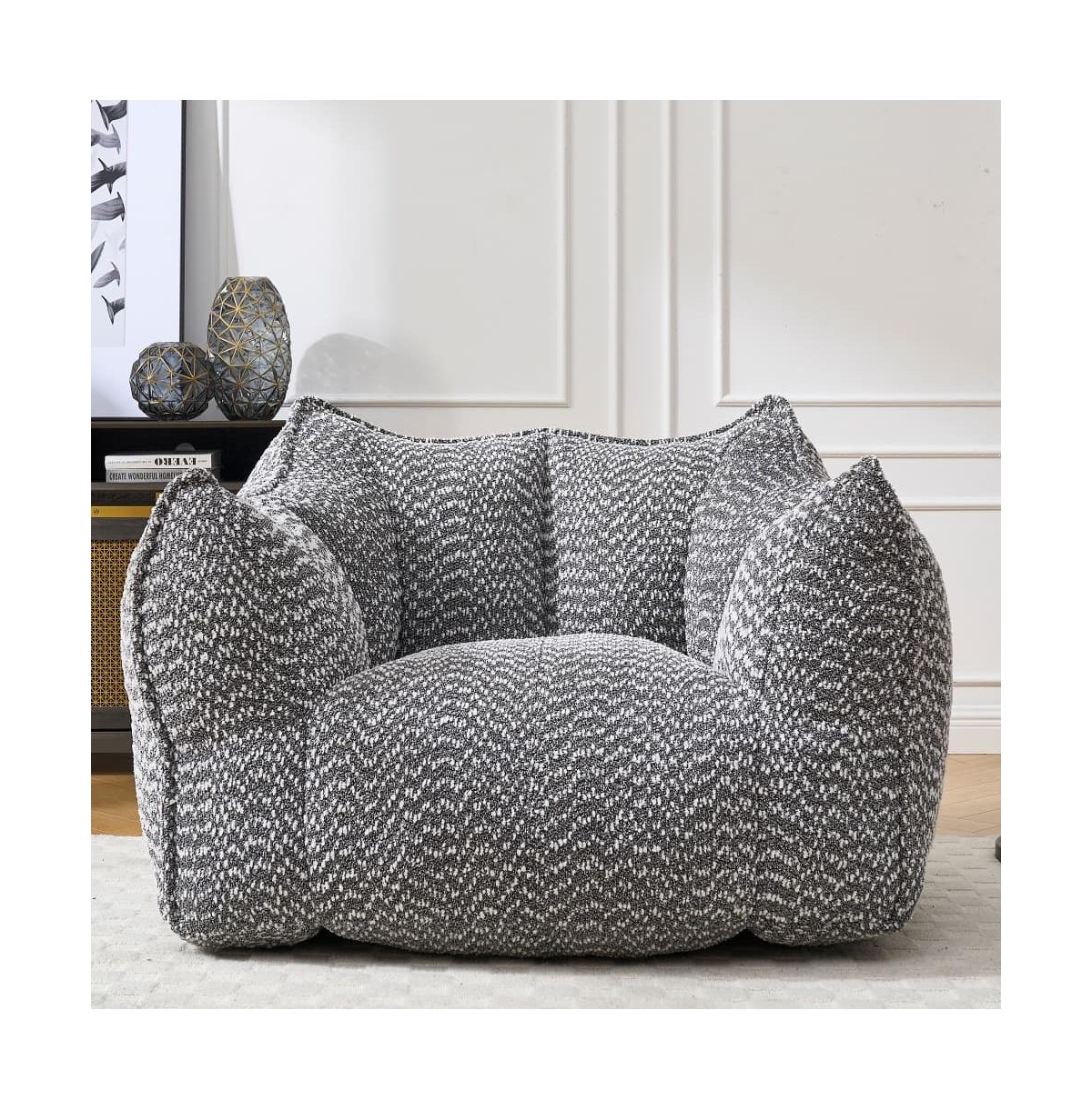 Click here for Comfortable Chenille Bean Bag Chair with Armrests... prices