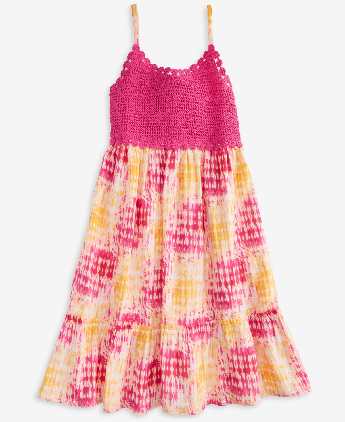 Click here for Epic Threads Girls Crochet Woven Tie-Dye Effect Dr... prices