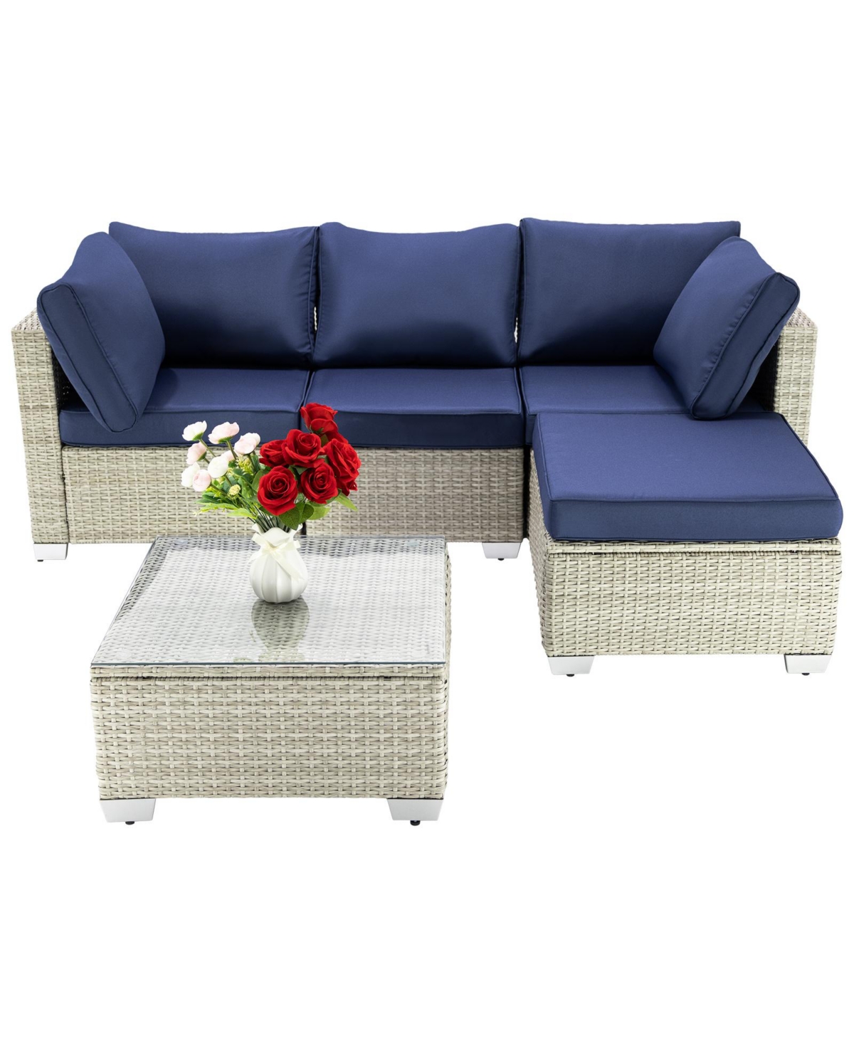 Click here for Patio Furniture Set 5 Pieces Complete Outdoor Seat... prices
