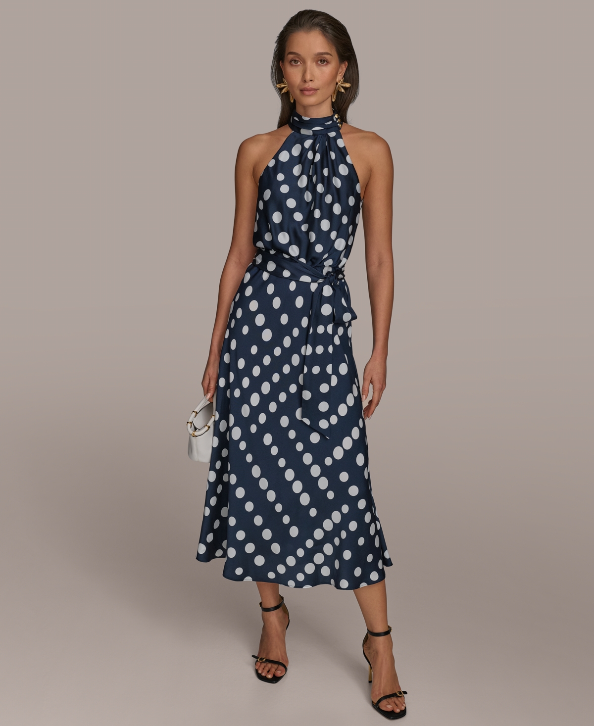 Click here for Donna Karan New York Womens Dot-Print Embellished-... prices
