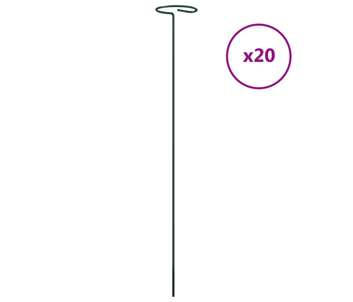 Click here for Garden Plant Stakes 20 pcs Dark Green 15.7 Steel prices