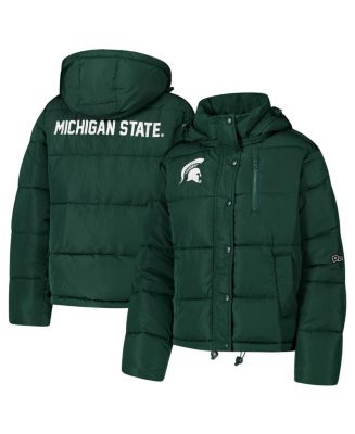 Hype And Vice Women's Green Michigan State Spartans Puffer Jacket - Macy's