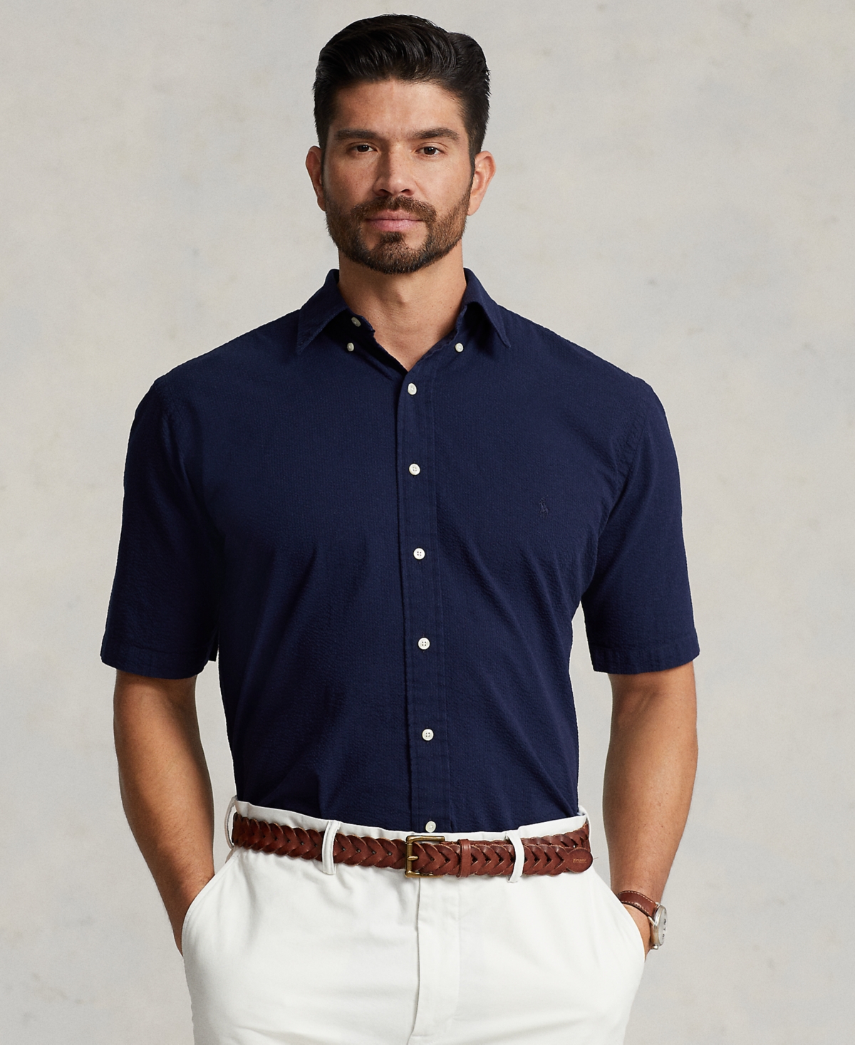 Click here for Polo Ralph Lauren Mens Big & Tall Seersucker Shirt... prices