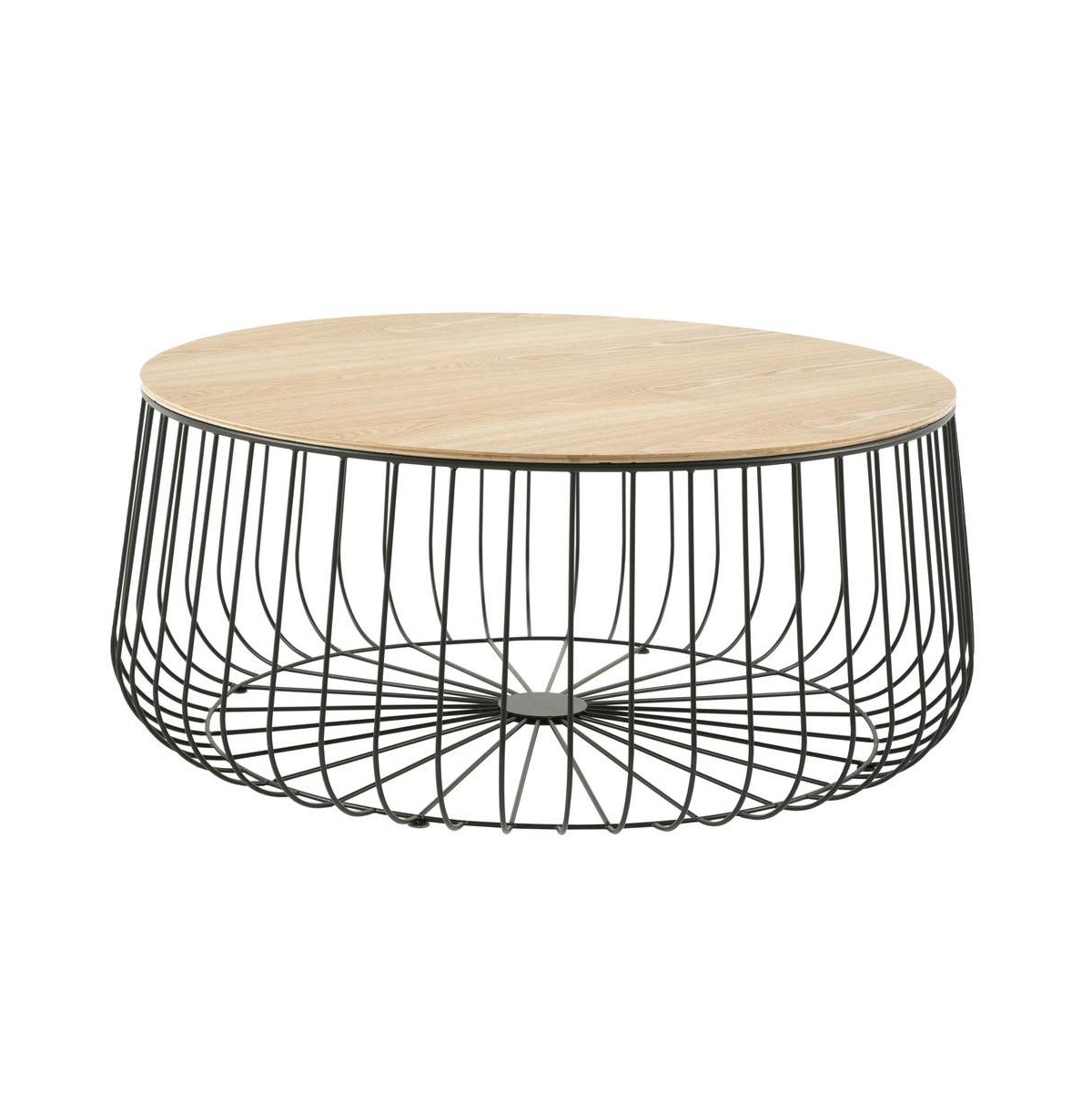 Click here for Runswick Modern Wood Top Coffee Table With Metal B... prices