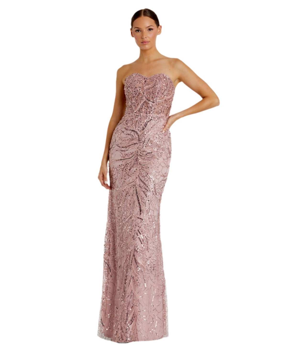 Click here for Mac Duggal Womens Strapless Embellished Gown - Blu... prices