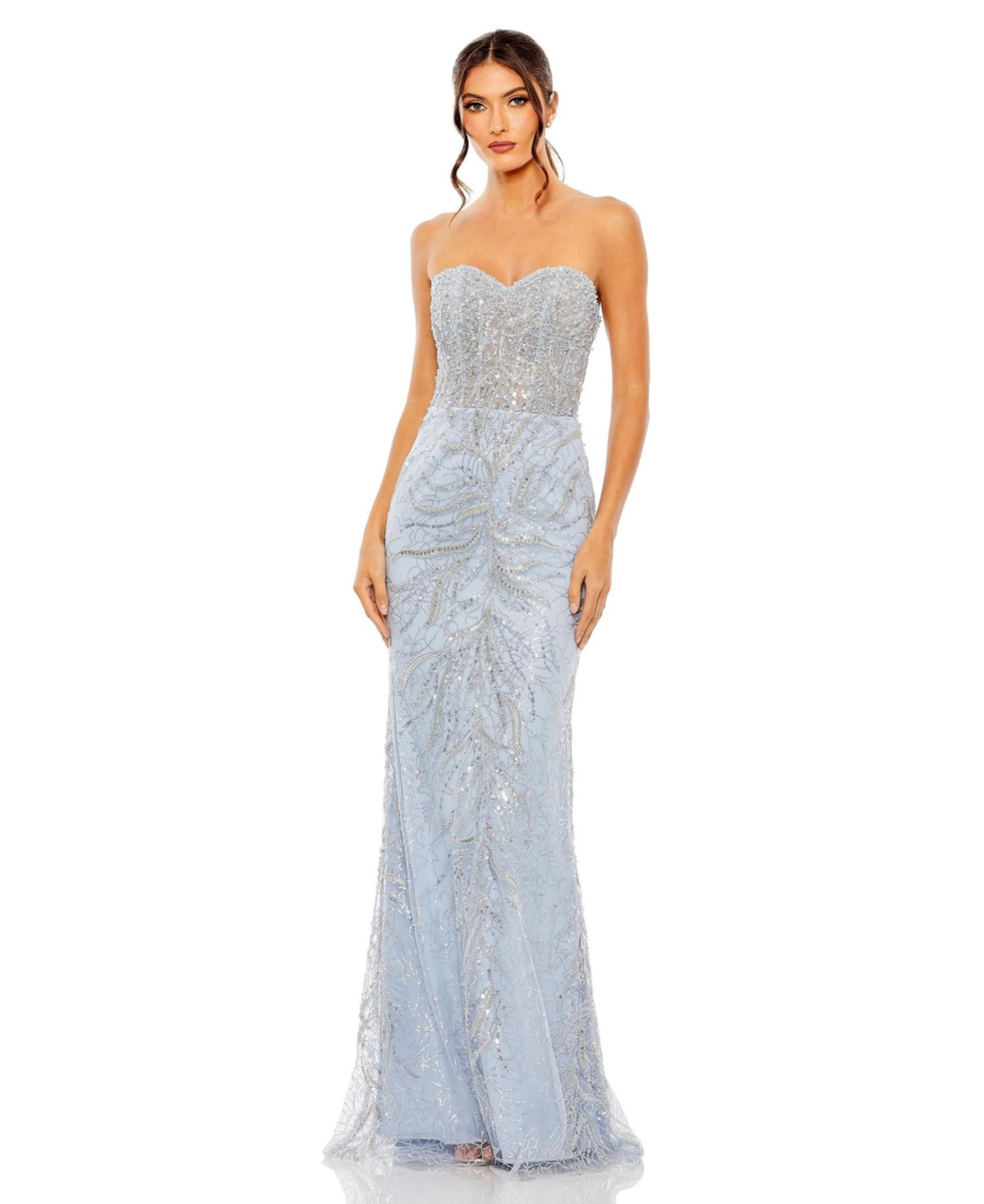 Click here for Mac Duggal Womens Strapless Embellished Gown - Pow... prices