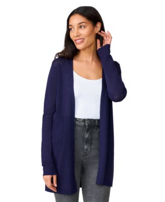 Melissa Paige Petite Mesh Open-Front Cardigan - Macy's